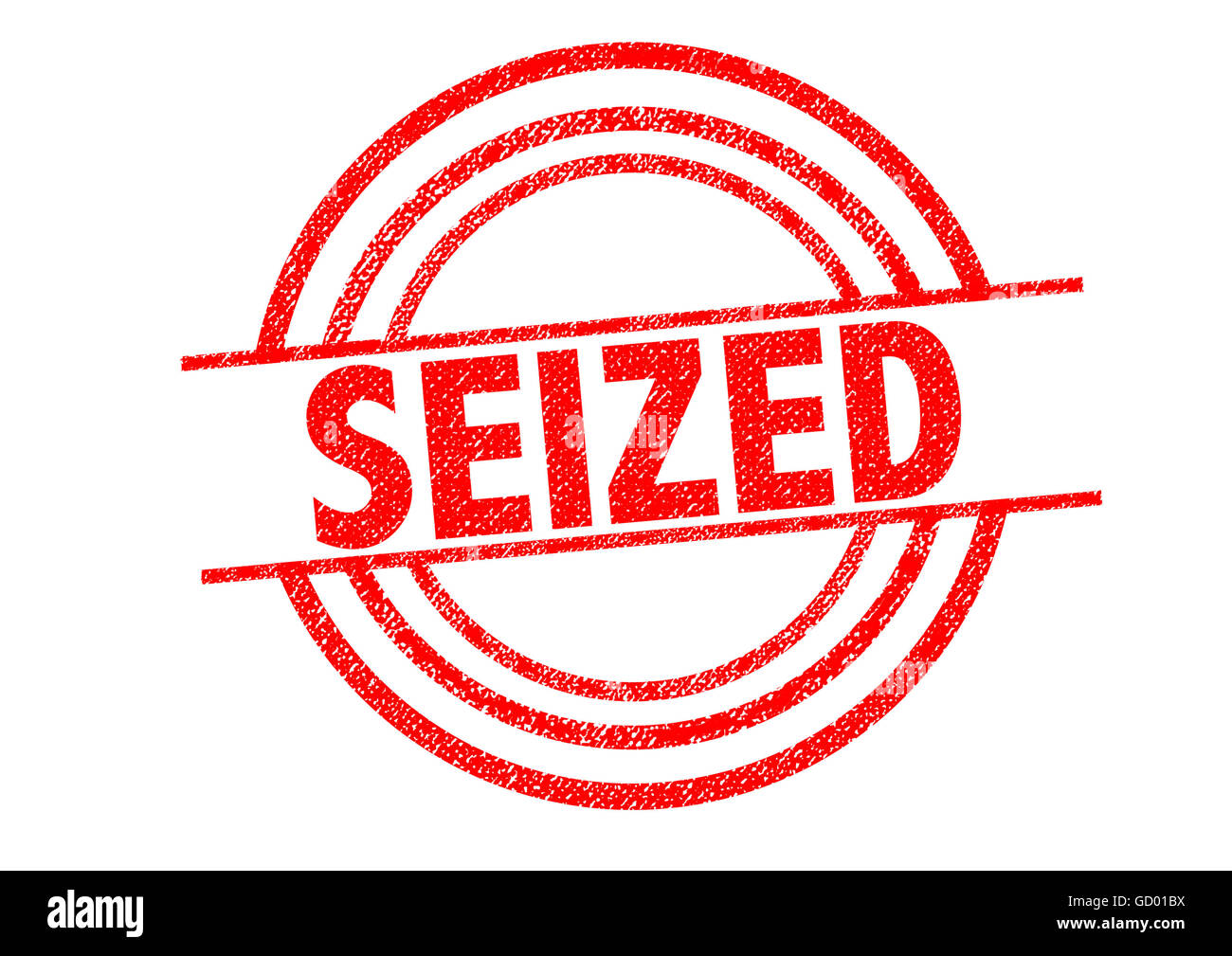 SEIZED Rubber Stamp over a white background Stock Photo - Alamy