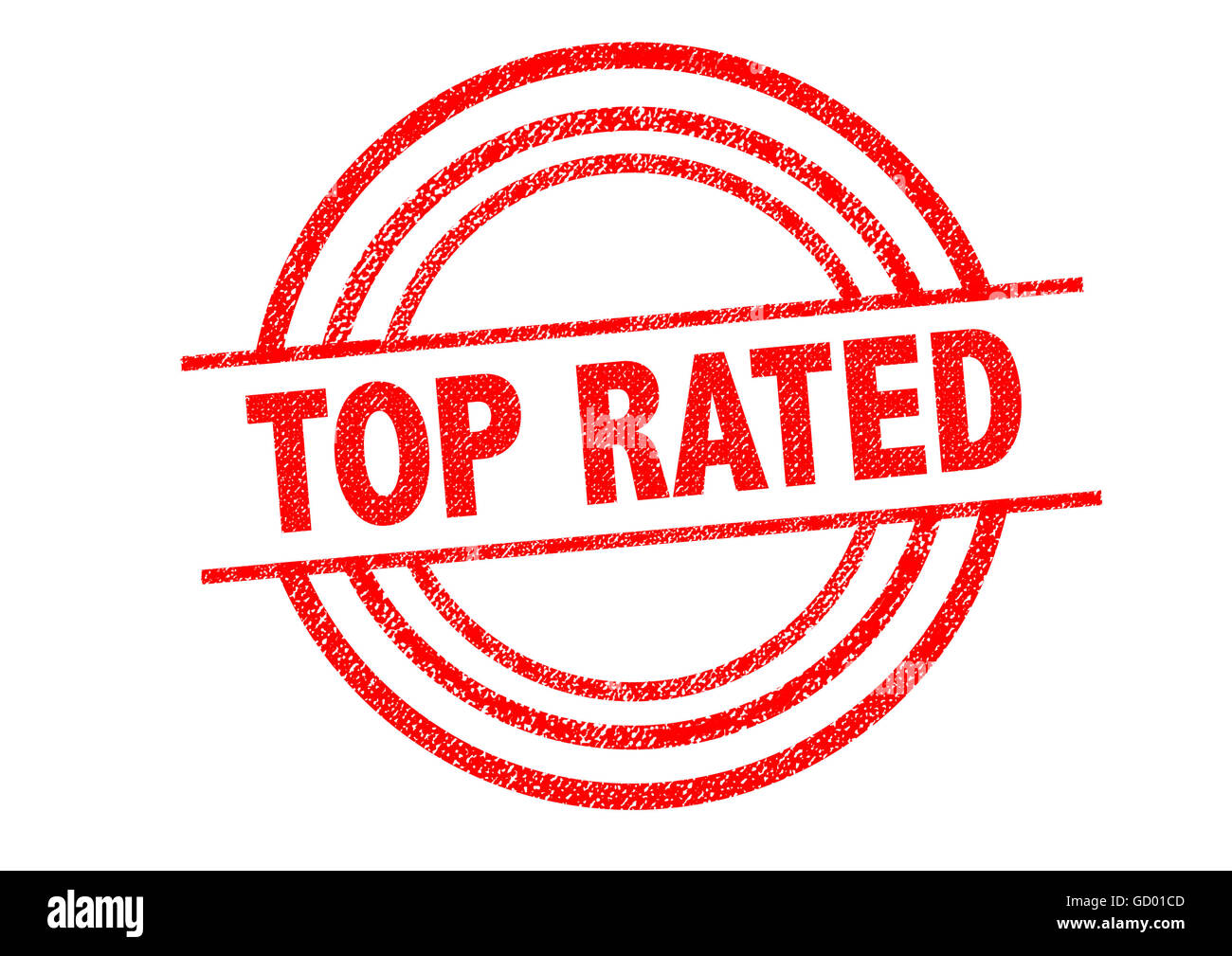 TOP RATED Rubber Stamp over a white background Stock Photo - Alamy