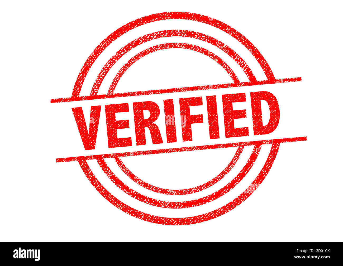VERIFIED Rubber Stamp over a white background Stock Photo - Alamy