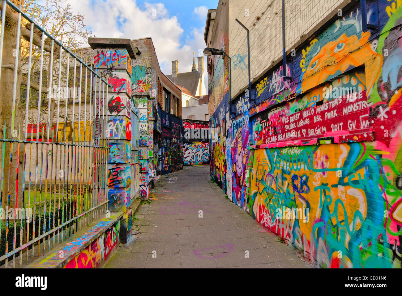Werregarenstreet. Ghent's most colorful alley, where it's legal to put ...
