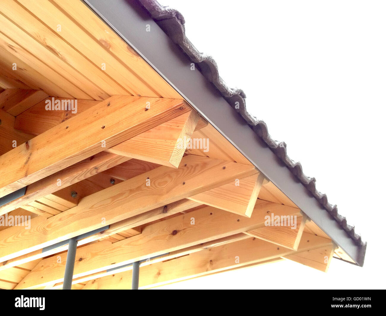roof structure with wooden rafters in traditional style Stock Photo - Alamy