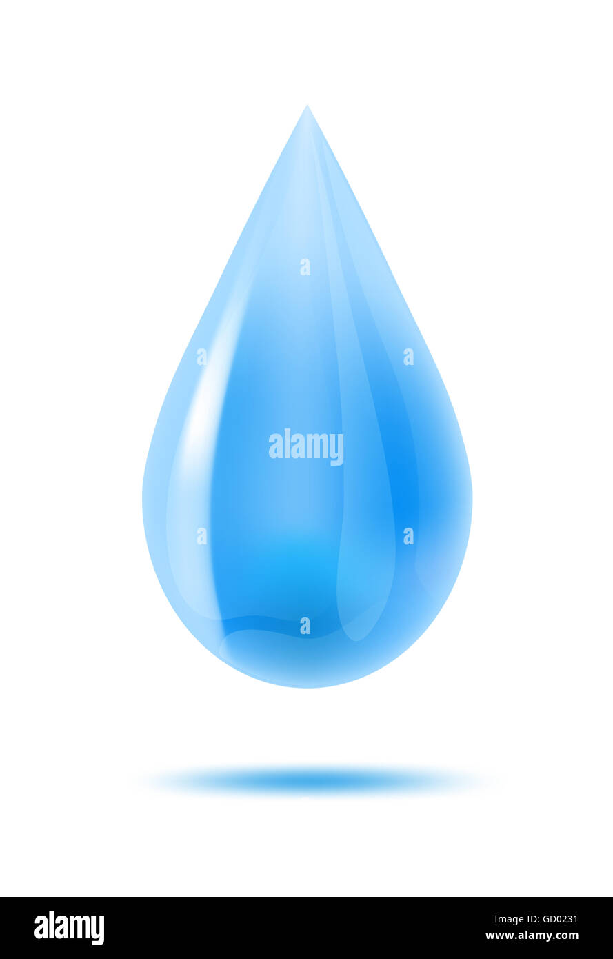 Drop water on white Cut Out Stock Images & Pictures - Alamy