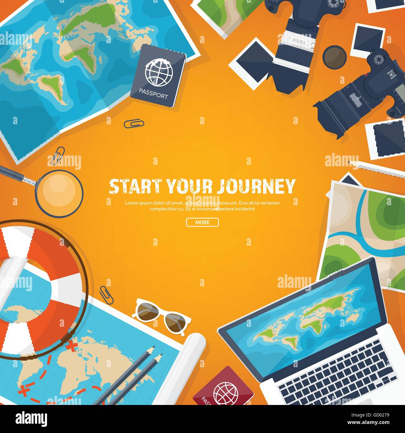 Globe wooden airplane passport Stock Vector Images - Alamy