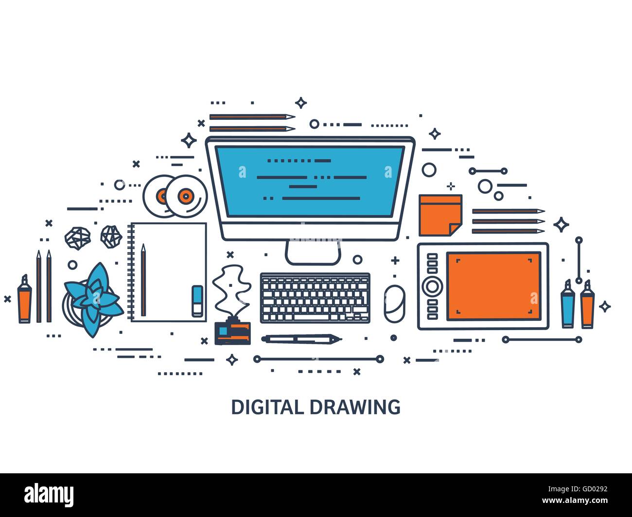 Graphic web design. Drawing and painting. Development. Illustration ...