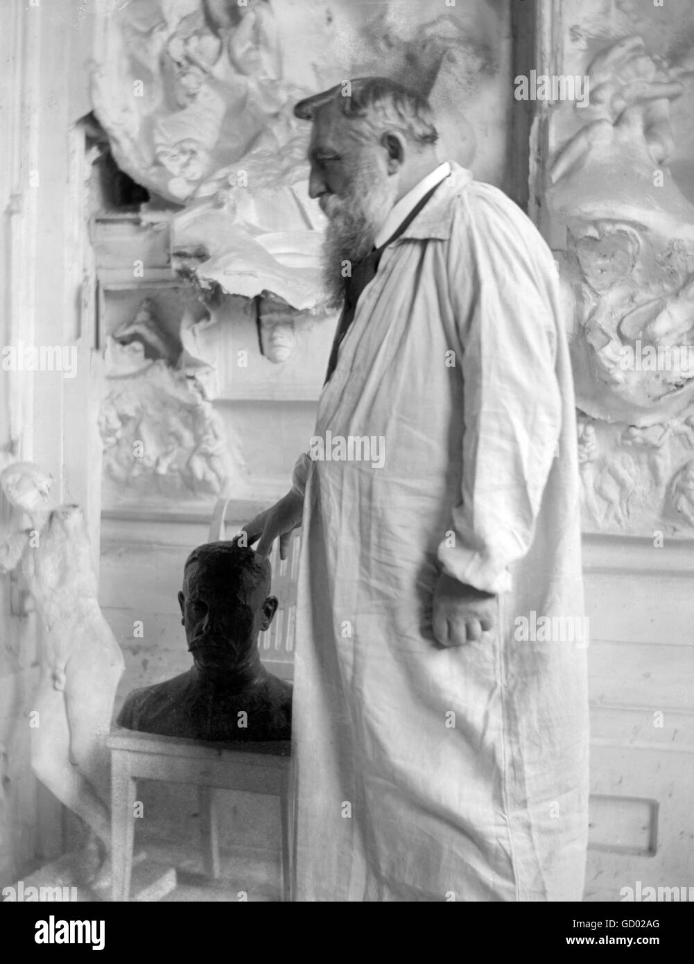 Auguse Rodin. Portrait of the French sculptor Auguste Rodin (François ...