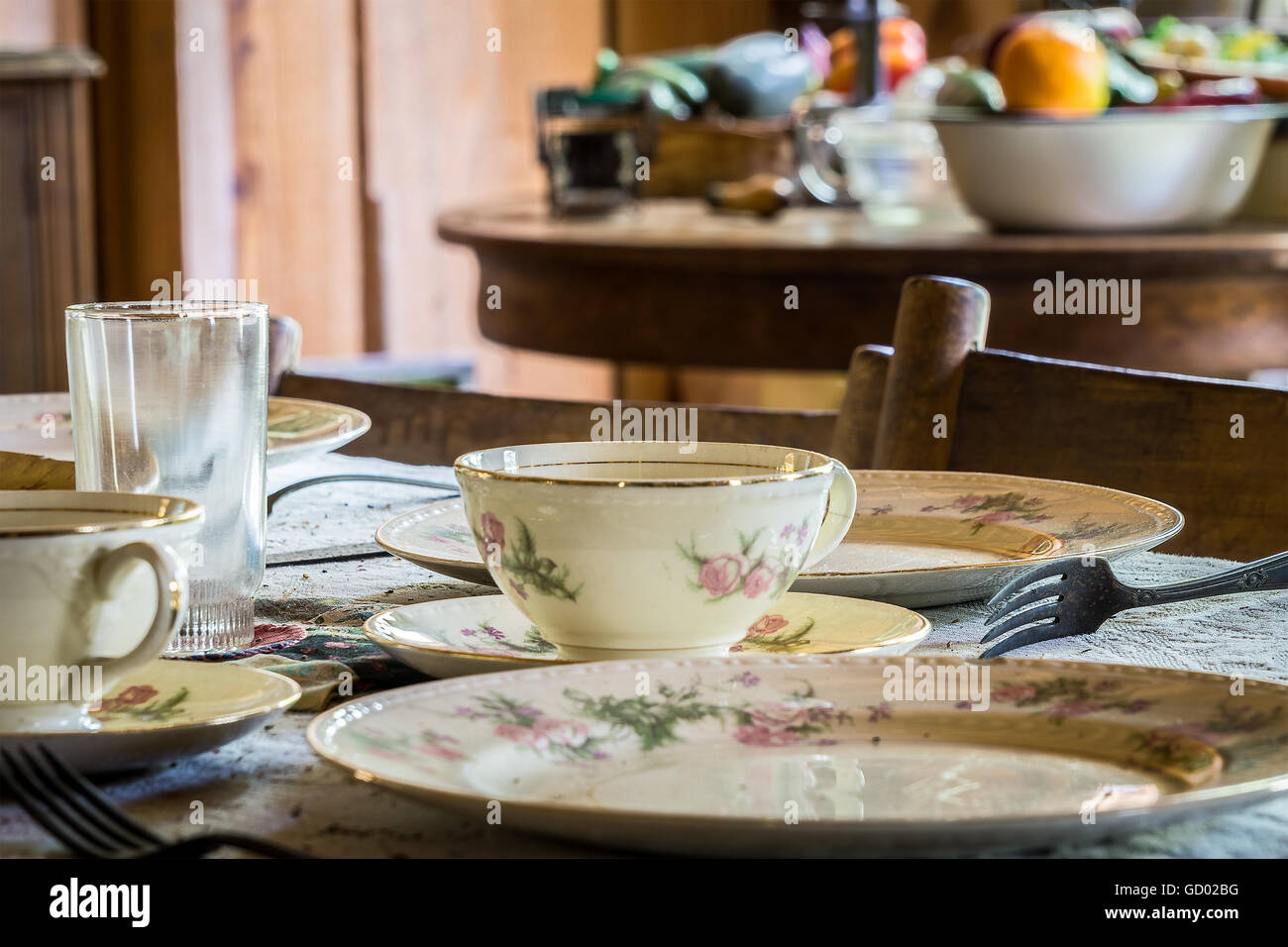 Dining Table Circa 1900 Stock Photo - Alamy