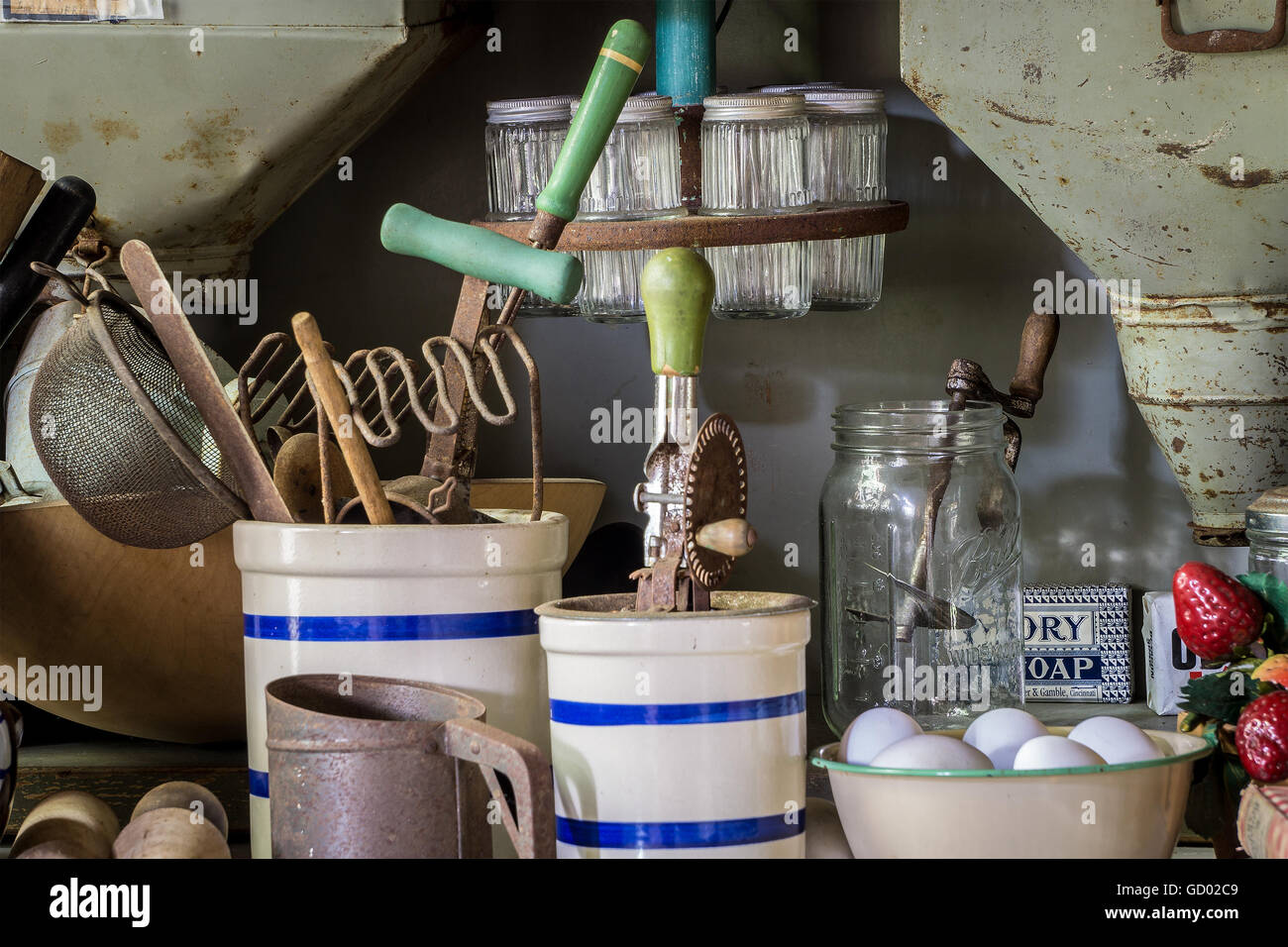 Country Kitchen Circa 1900 Stock Photo - Alamy