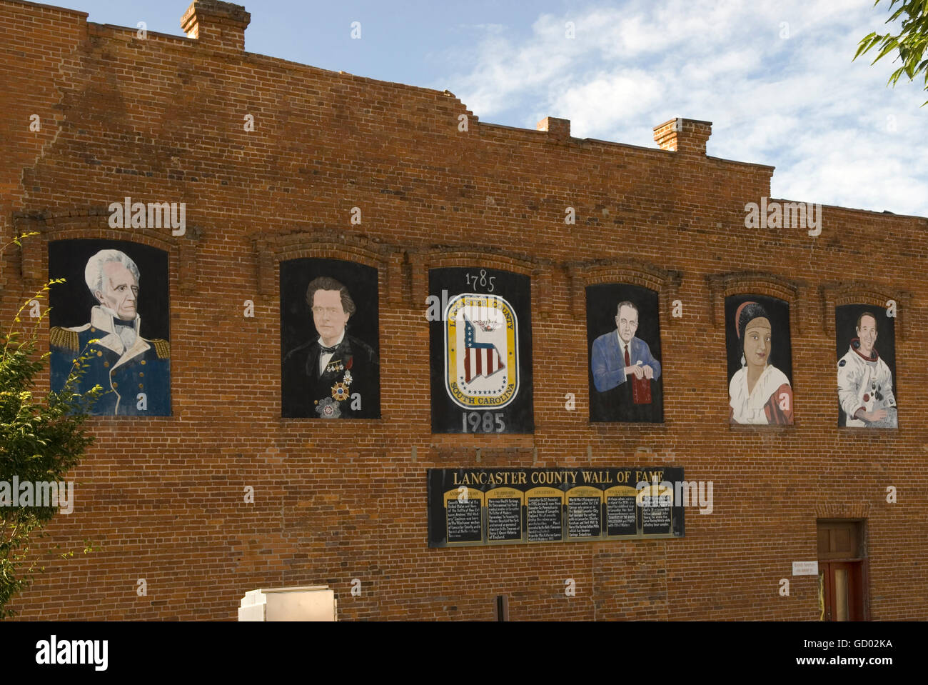 Lancaster Wall of Fame South Carolina USA Stock Photo - Alamy