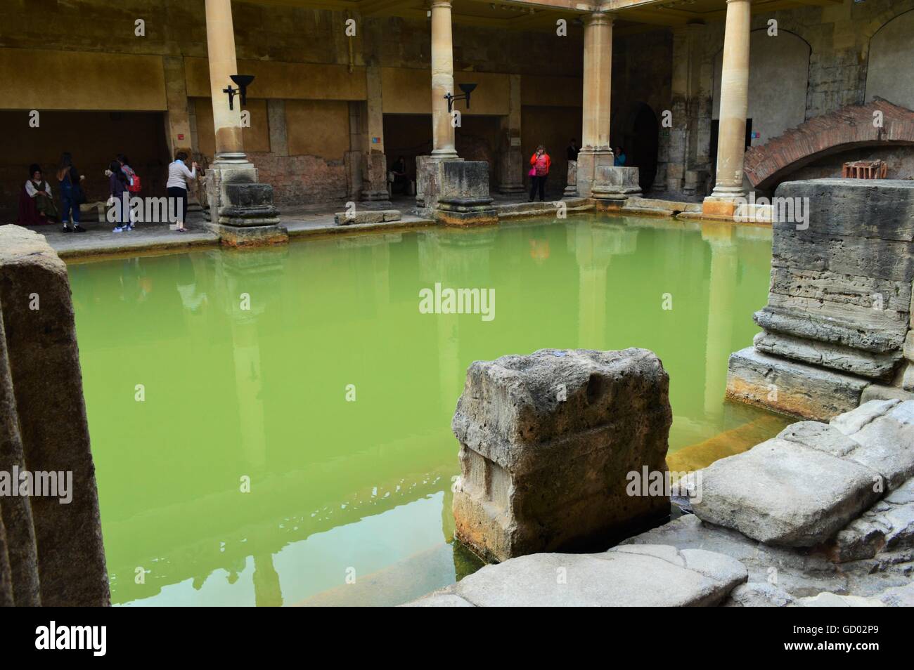 Roman Baths, Side View Stock Photo - Alamy
