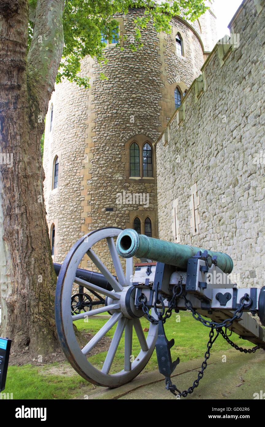 Cannon and Castle Stock Photo - Alamy