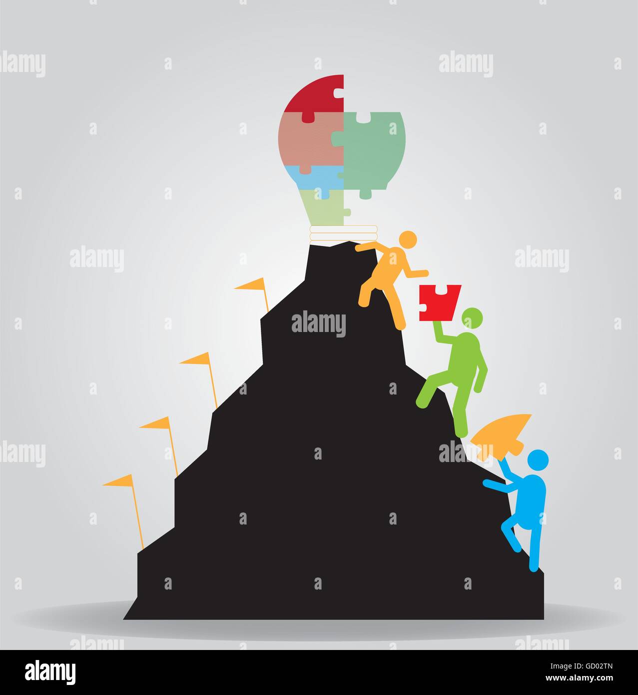 Teamwork, Vector illustration Stock Vector Image & Art - Alamy