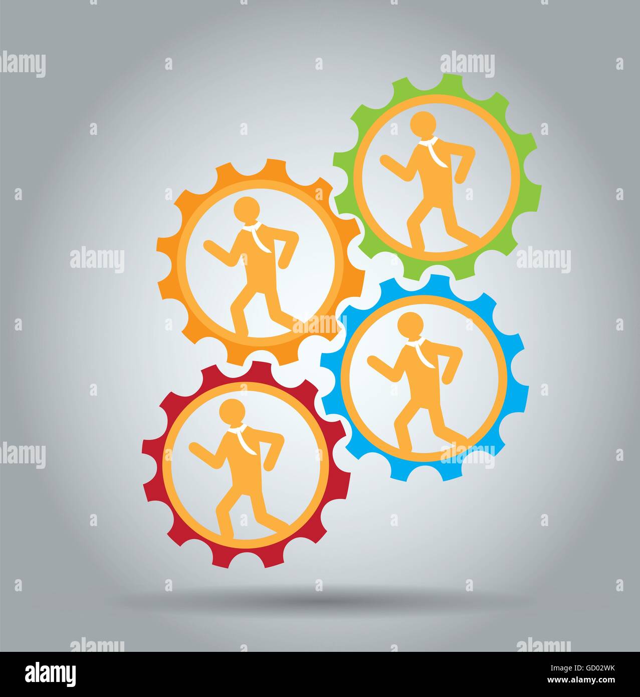 Teamwork, Vector illustration Stock Vector Image & Art - Alamy