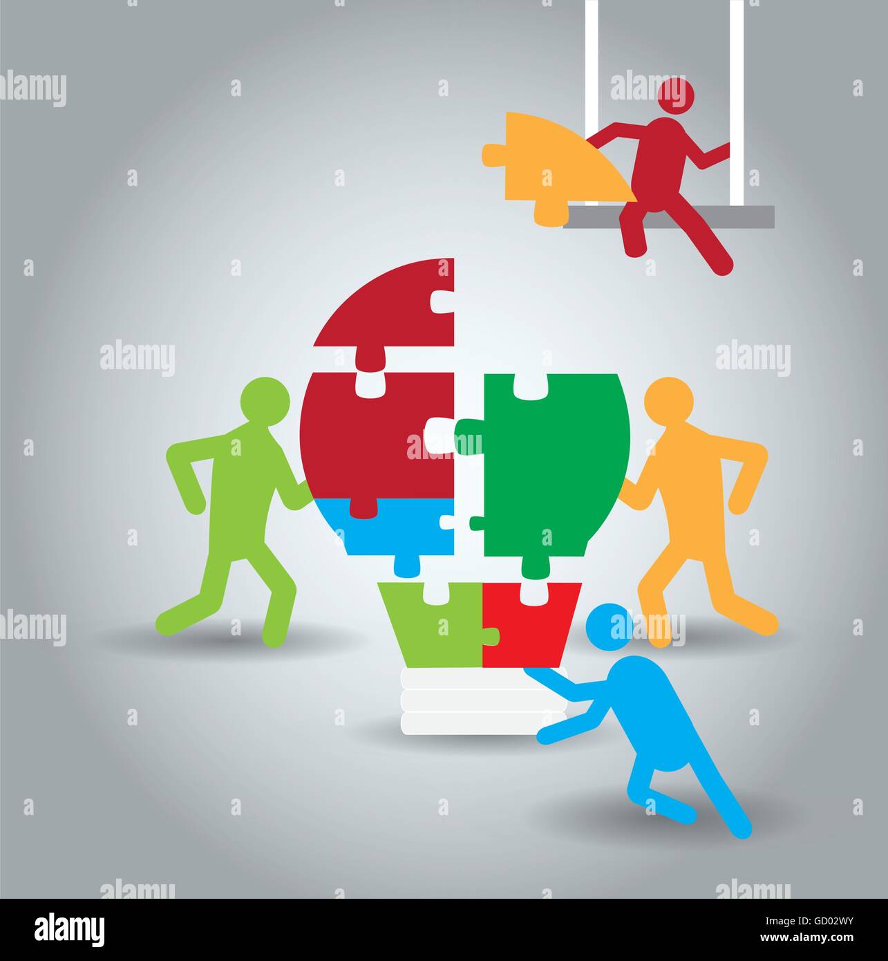 Teamwork, Vector illustration Stock Vector Image & Art - Alamy
