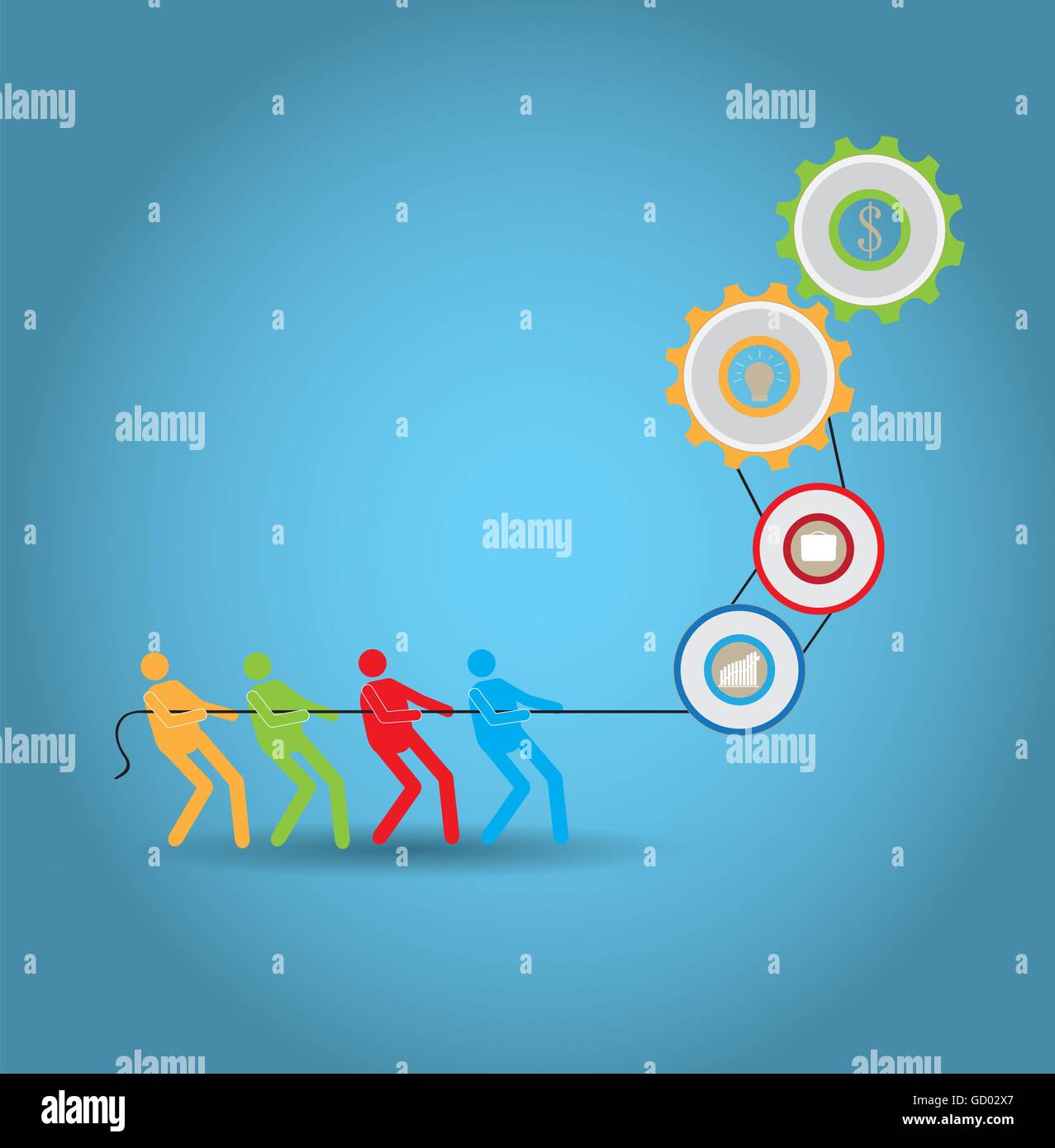 Teamwork, Vector illustration Stock Vector Image & Art - Alamy