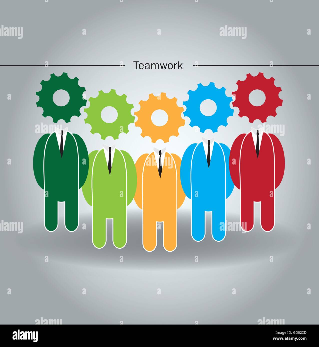 Teamwork, Vector illustration Stock Vector Image & Art - Alamy