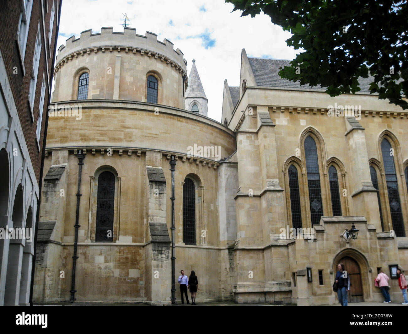Temple Church Facade London England Stock Photo - Alamy