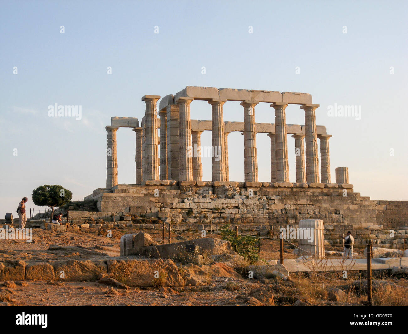 Poseidon Temple Ruins Sounio Greece Stock Photo - Alamy