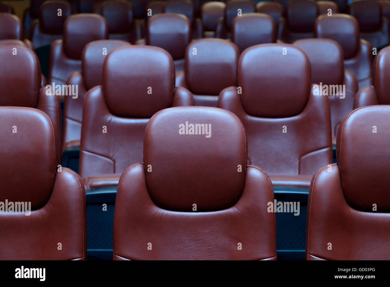 Background of Empty Cinema Chairs in Rows Stock Photo - Alamy