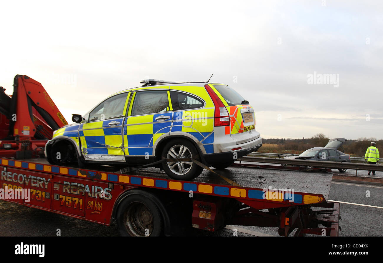 Scottish motorway crash Stock Photo - Alamy