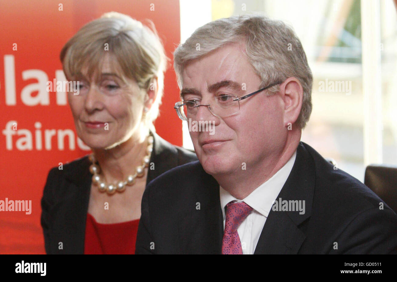 Out going TD Liz McManus and Labour Leader Eamon Gilmore during the ...