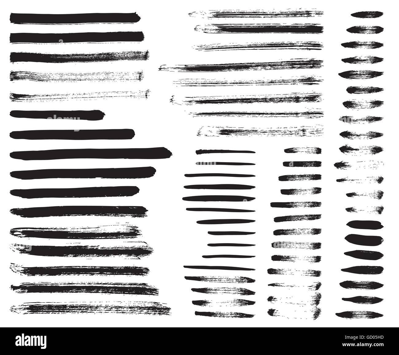 Grunge brush strokes Stock Vector Images - Alamy