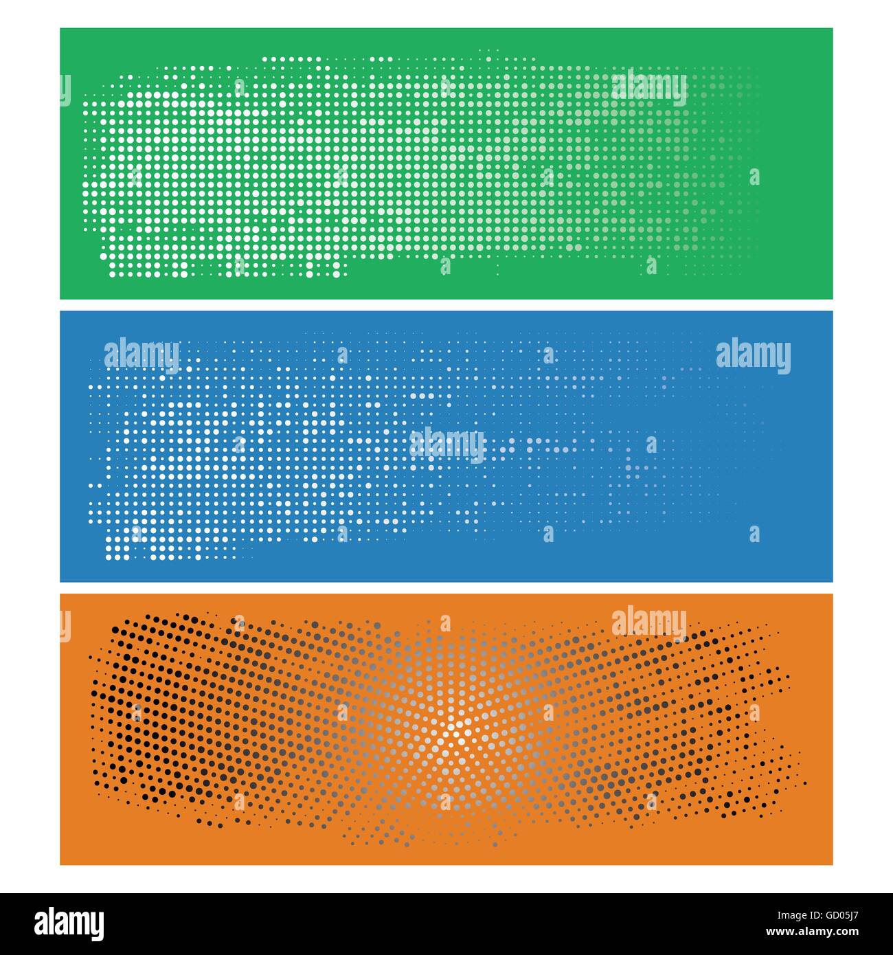 Set Of Vintage Abstract Halftone Backgrounds Vector Illustration Radial And Linear Halftone