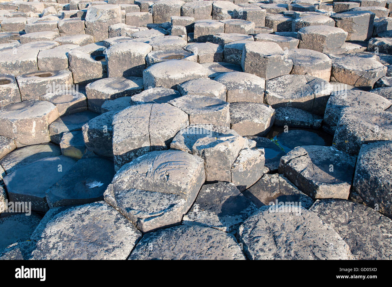 Giants Causeway unique geological hexagonal formations on the coast in ...