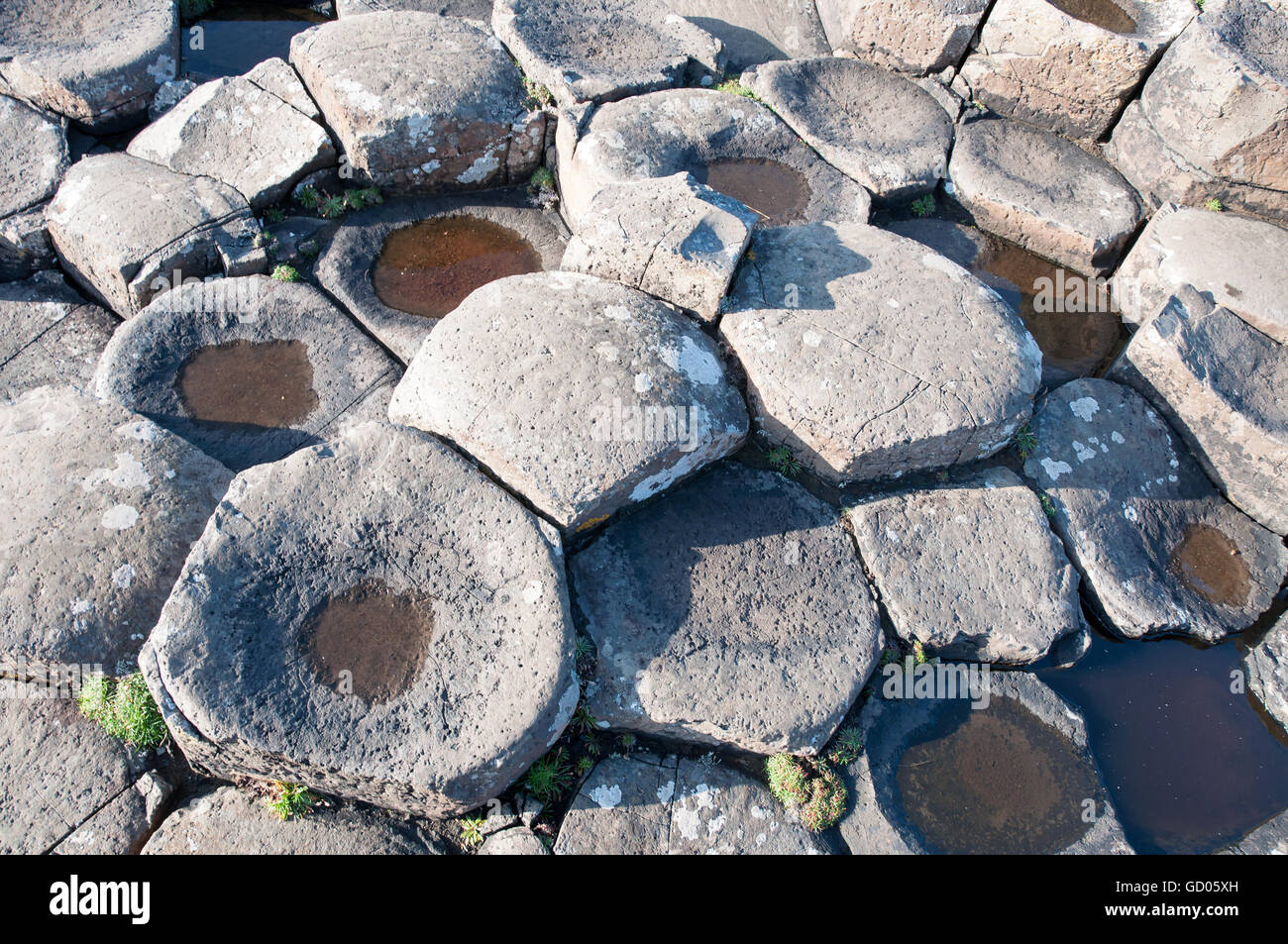 Giants Causeway. Unique geological hexagonal formations of volcanic ...