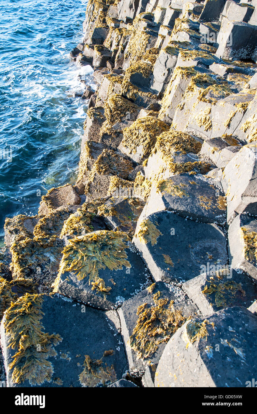 Giants Causeway. Unique geological hexagonal formations of volcanic ...
