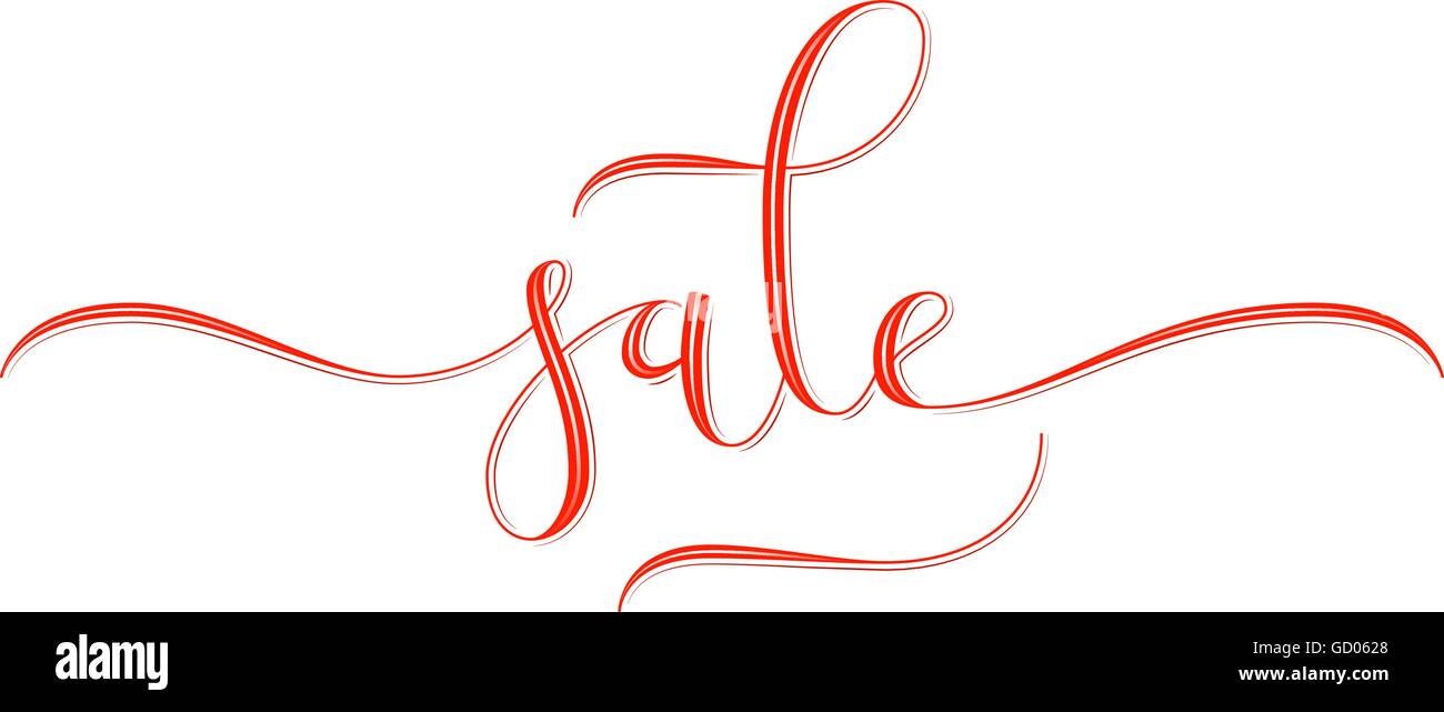 Sale Hand Lettering Stock Vector Image & Art - Alamy