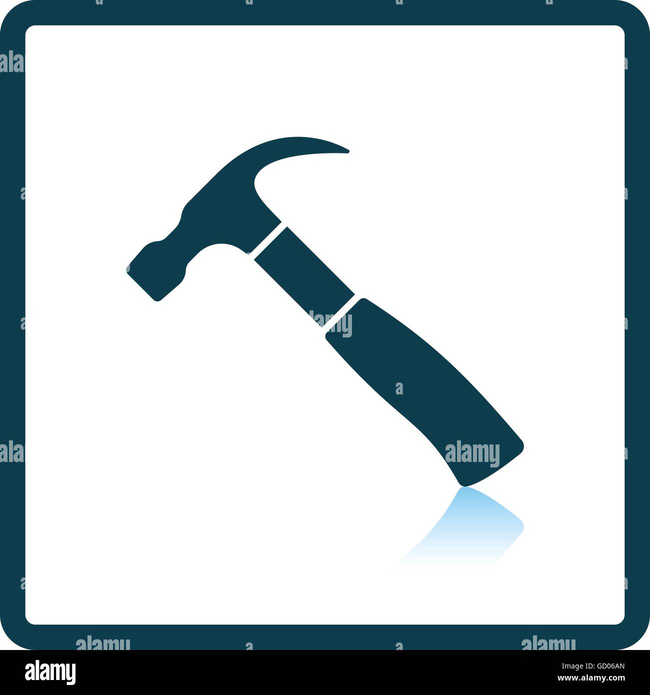 Icon of hammer. Shadow reflection design. Vector illustration Stock ...
