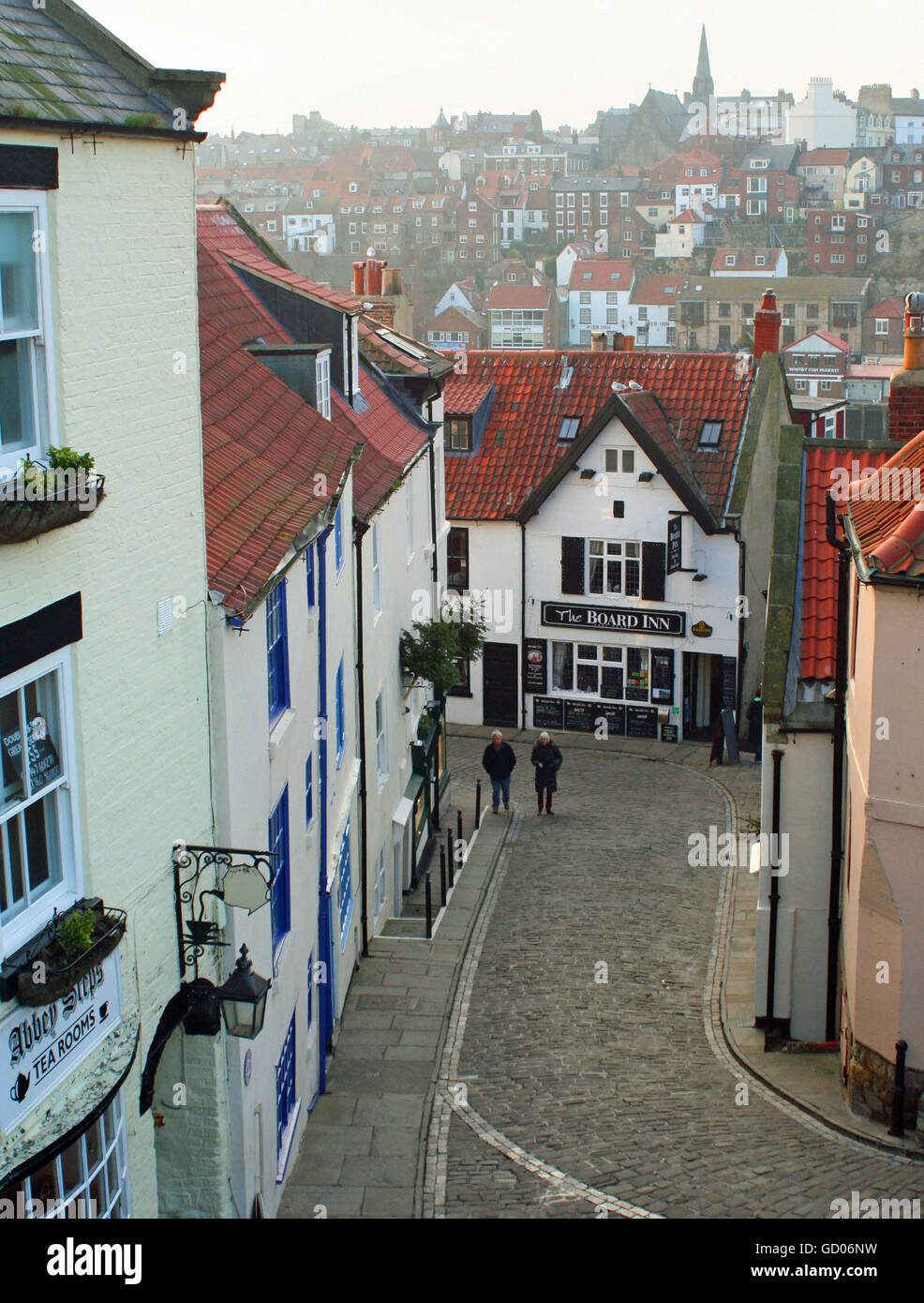 Whitby At The Bottom Of The Steps Stock Photo - Alamy
