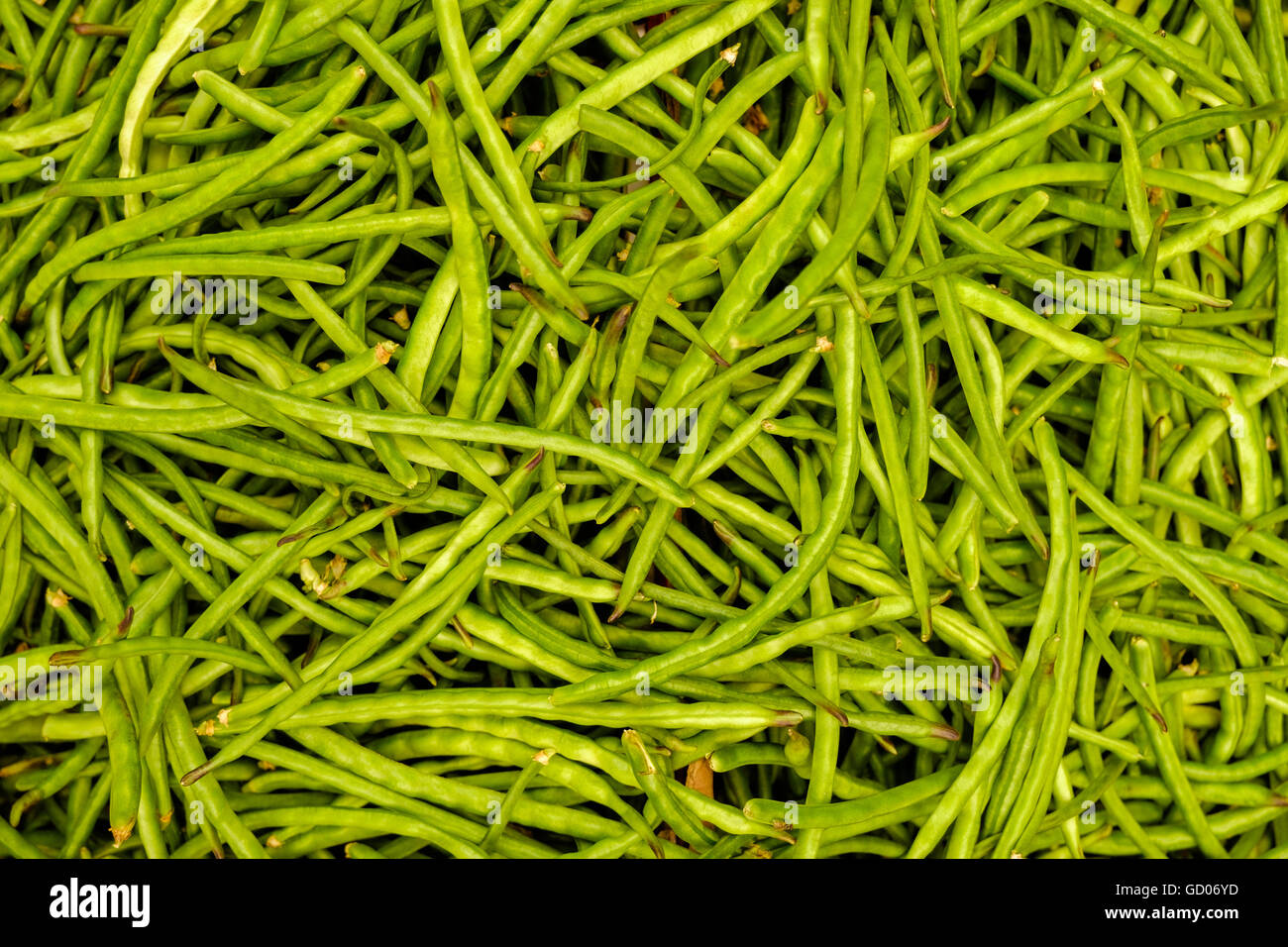 Green beans close up top view. Food background Stock Photo - Alamy