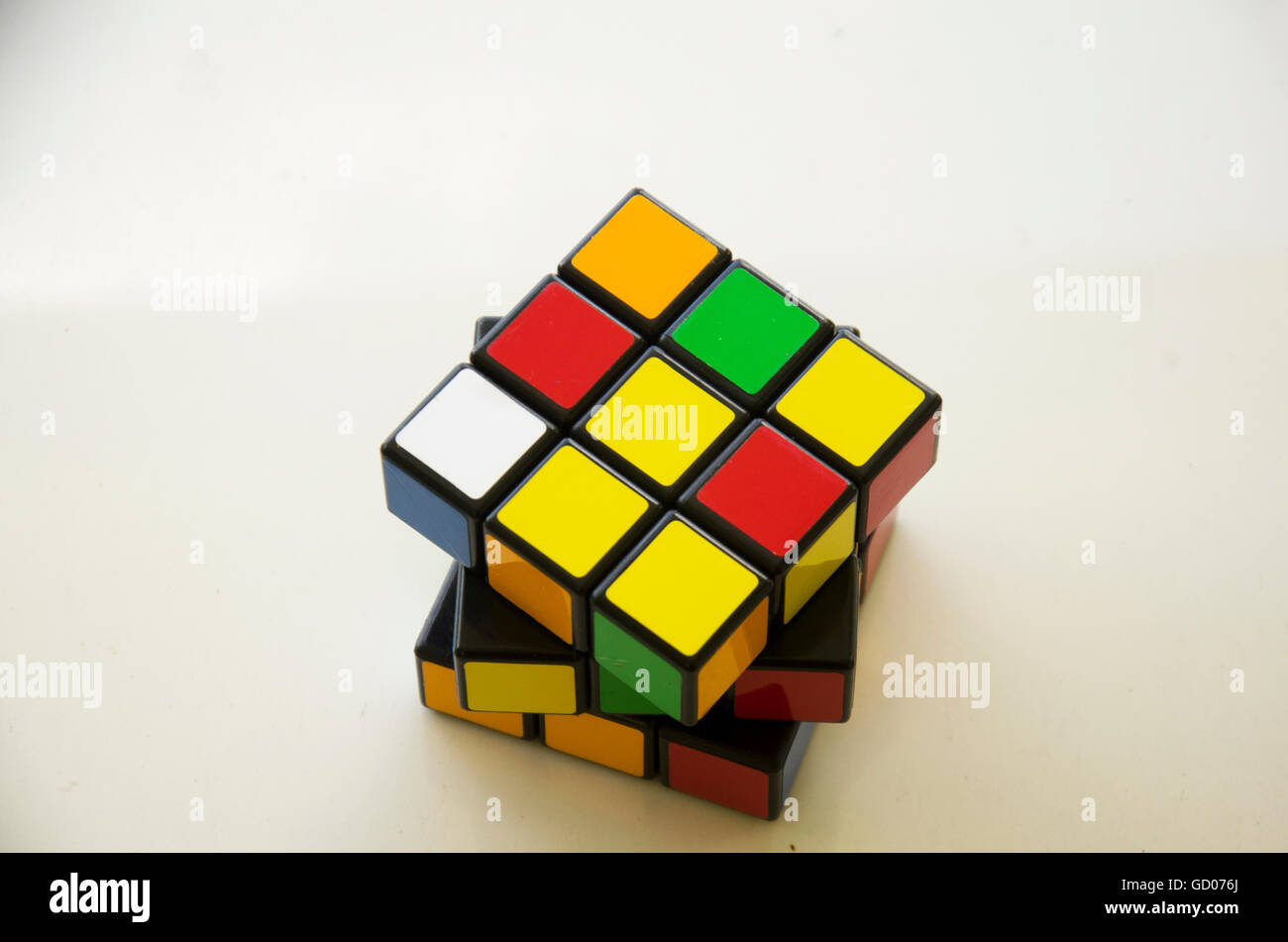 Multi coloured Rubik's 3x3x3 classic cube puzzle for play. Rubik's Cube ...