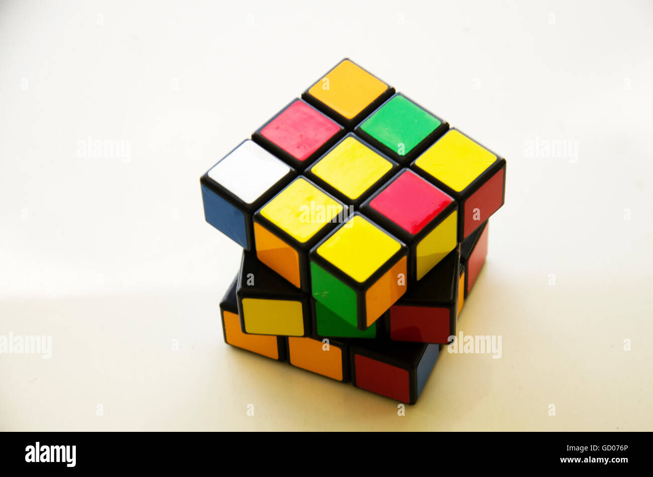 Multi coloured Rubik's 3x3x3 classic cube puzzle for play. Rubik's Cube ...