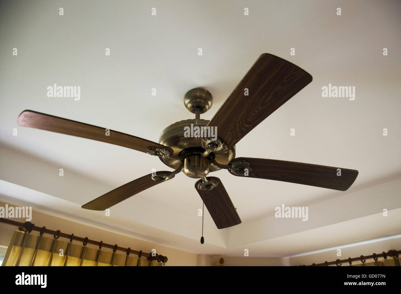 Classic ceiling fan decoration interior inside room Stock Photo - Alamy