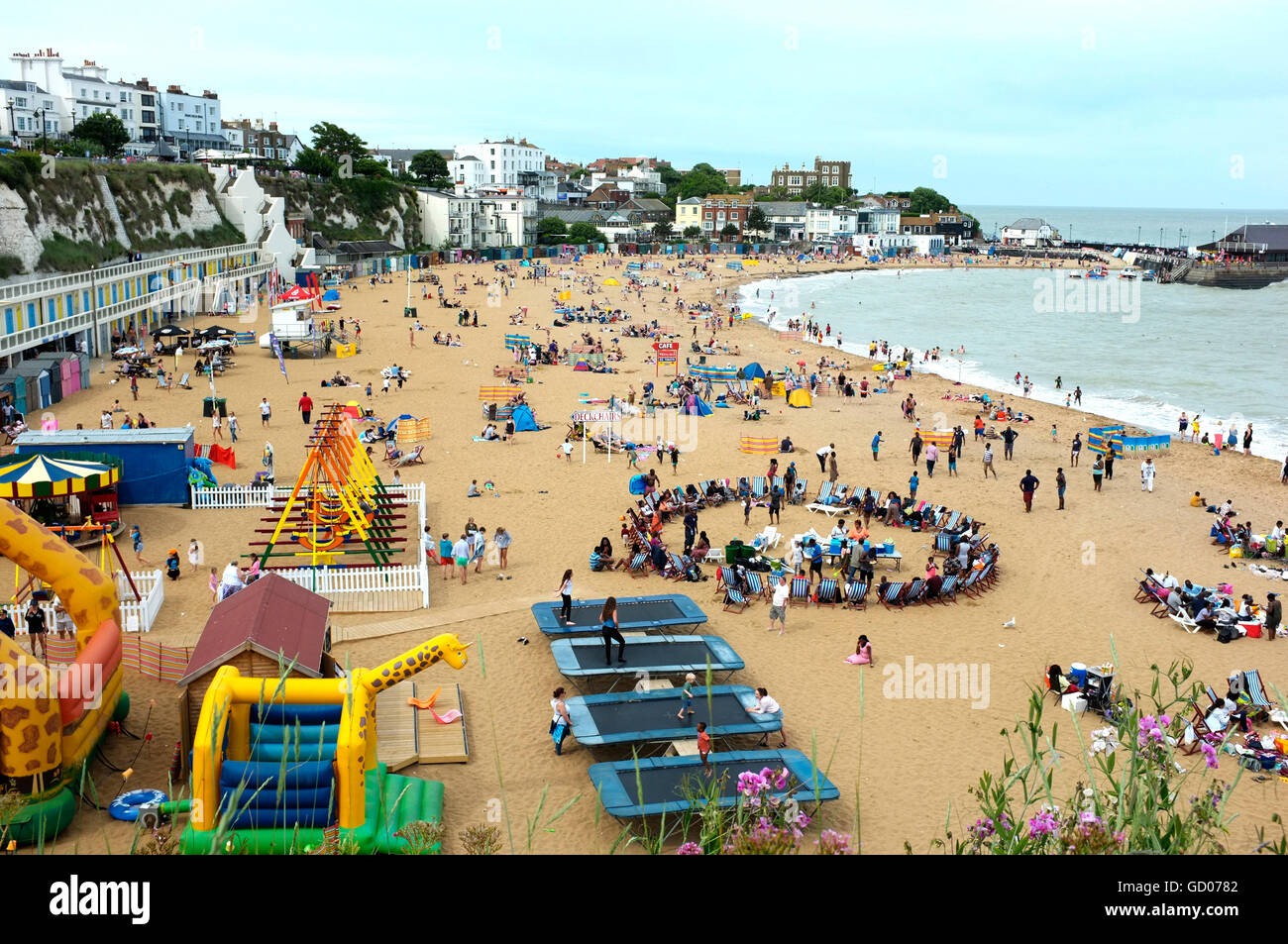 coastal east kent town of broadstairs in county of kent uk july 2016 ...