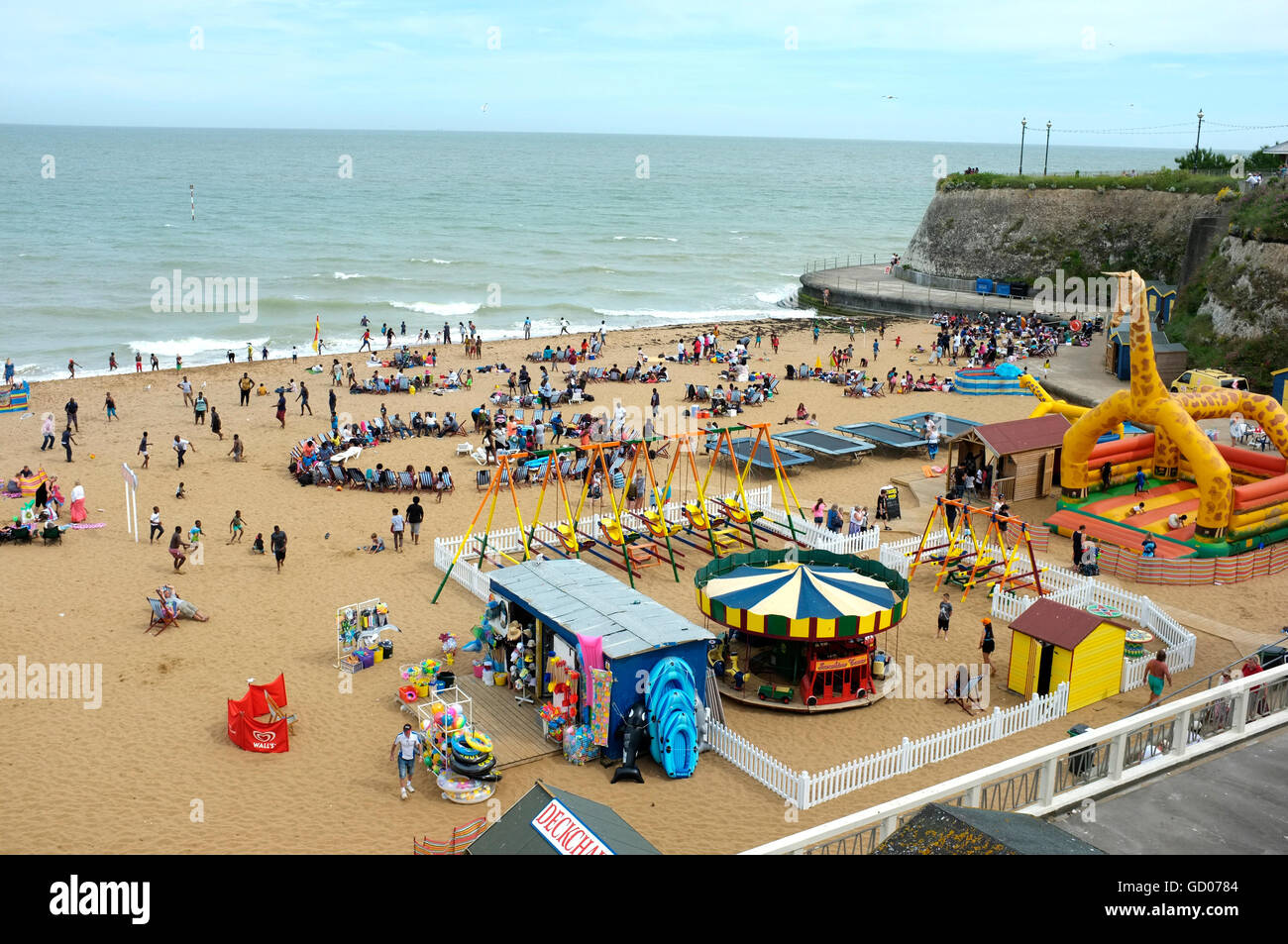 coastal east kent town of broadstairs in county of kent uk july 2016 ...