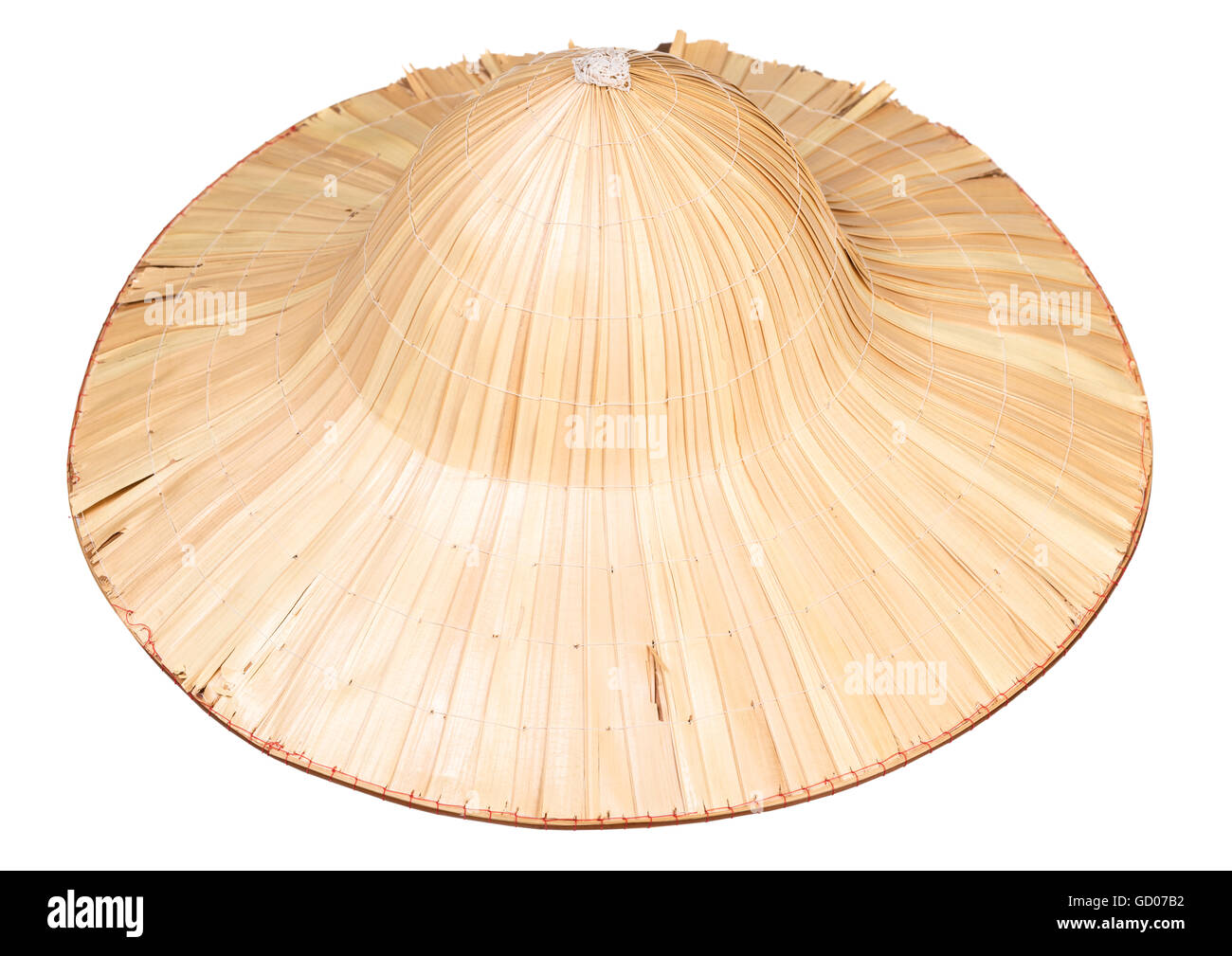 old straw hat isolated on white background Stock Photo - Alamy