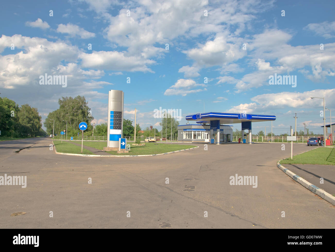 gas station on a background sky Stock Photo - Alamy