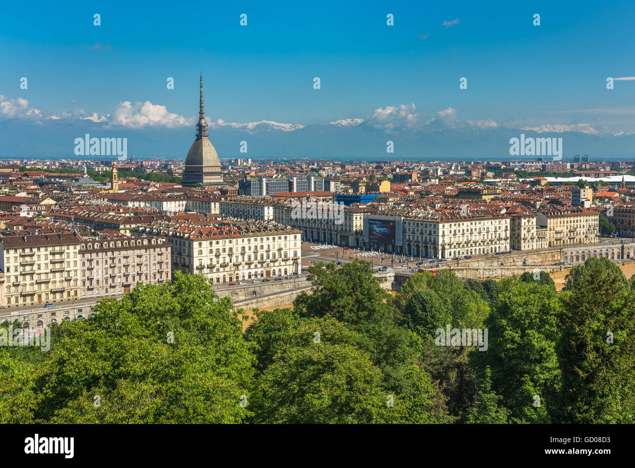 Panorama of Turin skyline Stock Photo - Alamy
