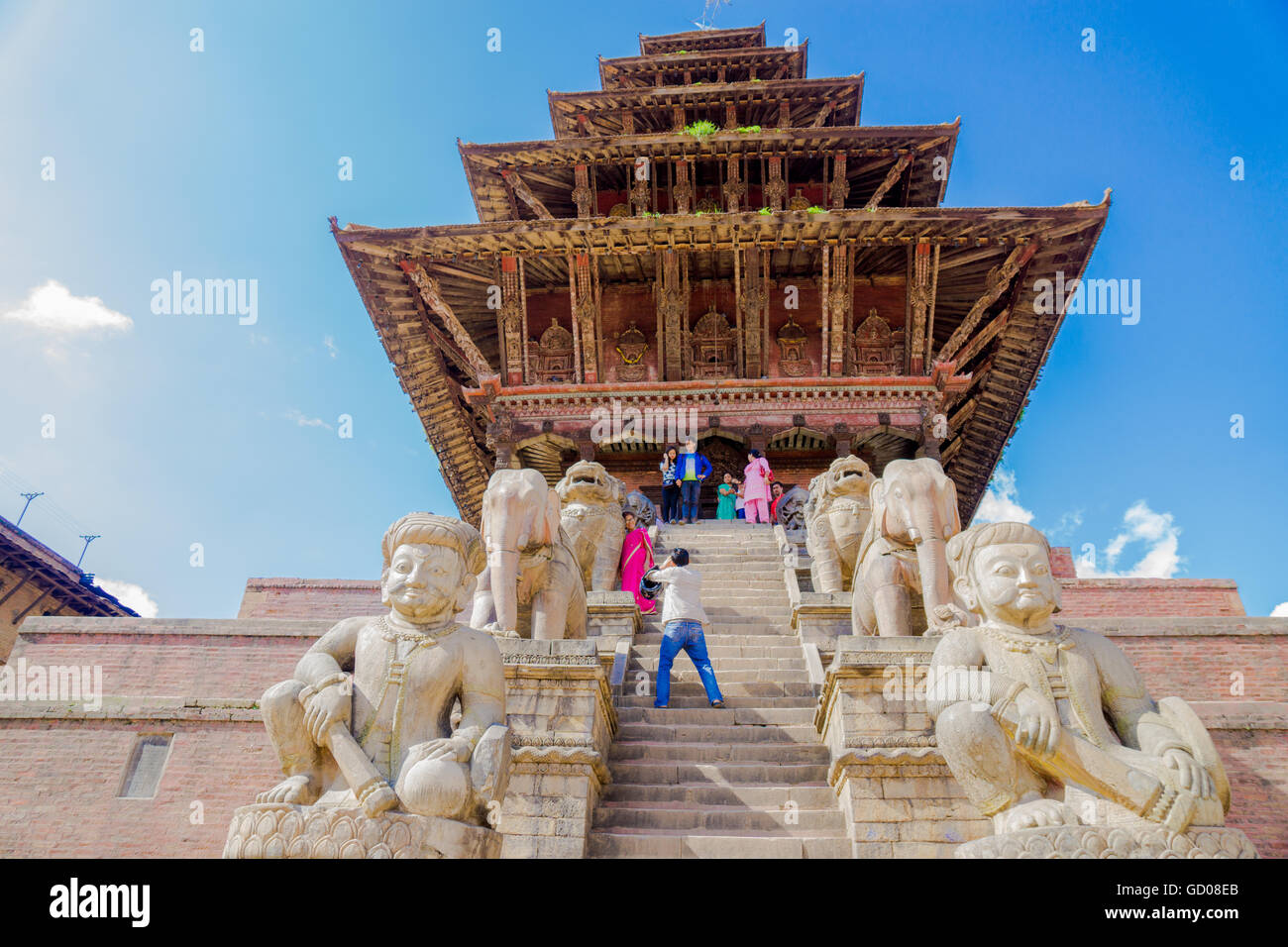 Nyatapola Temple Bhaktapur Stock Photo - Alamy