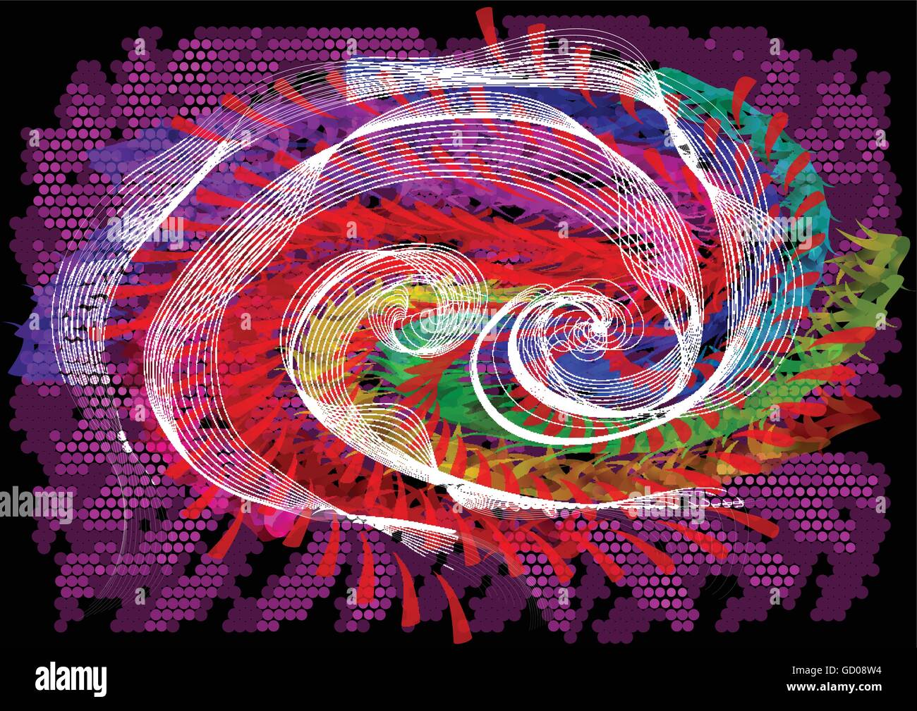 spiral. abstract multicolor background with spiral motion Stock Vector ...