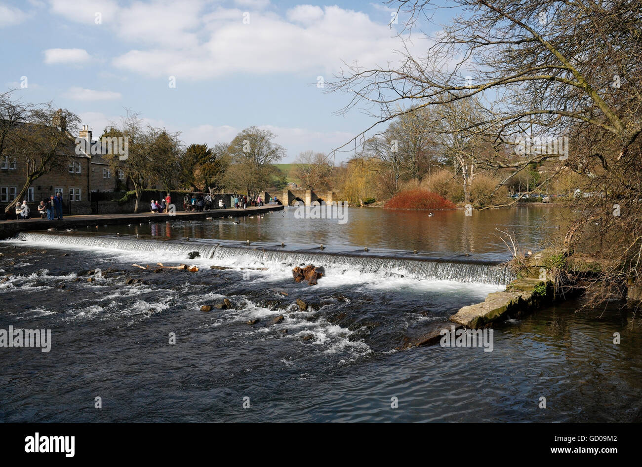 River Wye in Bakewell, Derbyshire Peak District, England UK, English ...