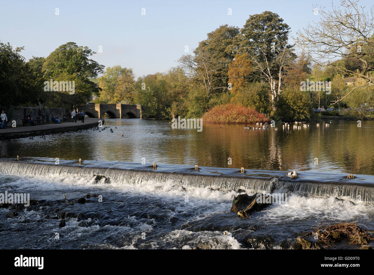River Wye in Bakewell, Derbyshire England UK Peak District national ...