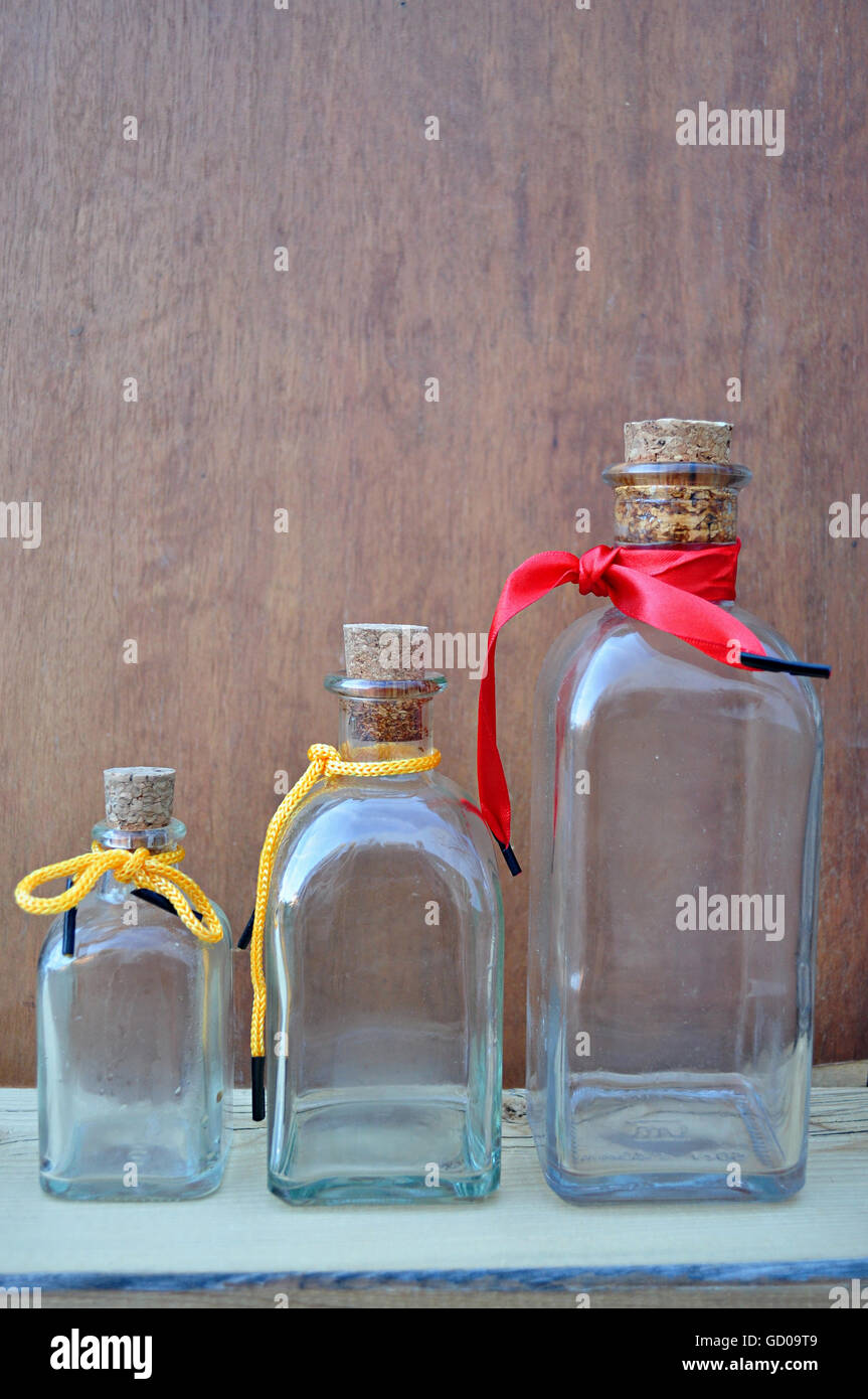 Glass bottles placed in a different way hi-res stock photography and ...