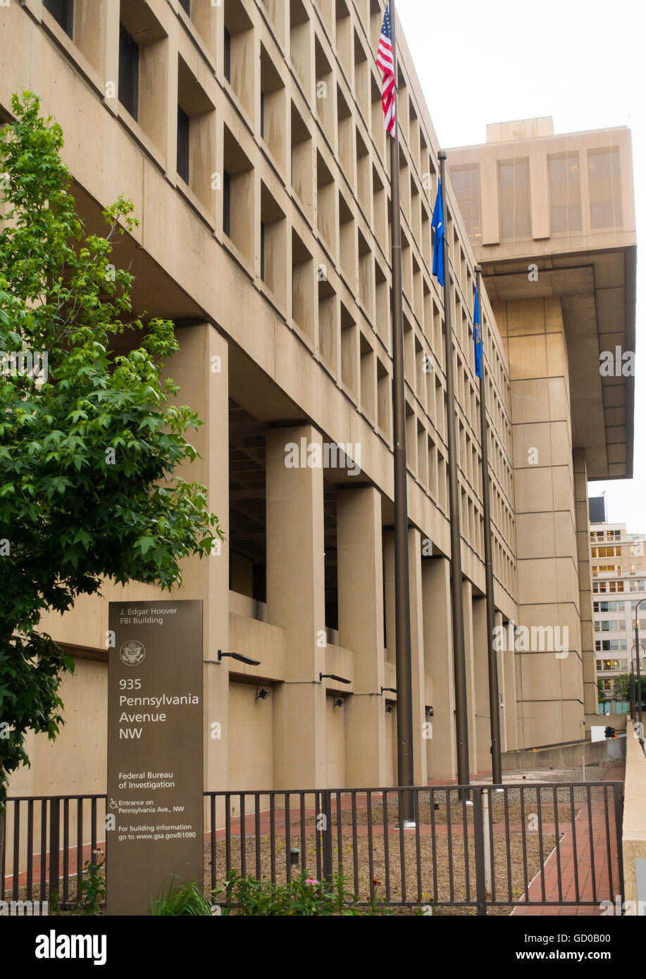 J Edgar Hoover FBI sign Washington DC Stock Photo - Alamy