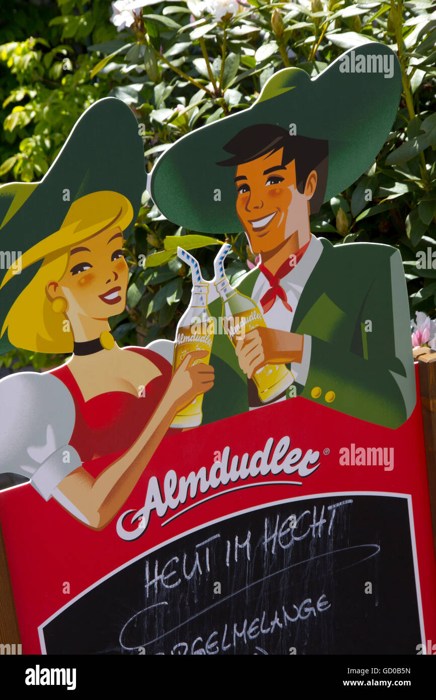 Sign at a sidewalk cafe in Heidelberg, Germany Stock Photo - Alamy