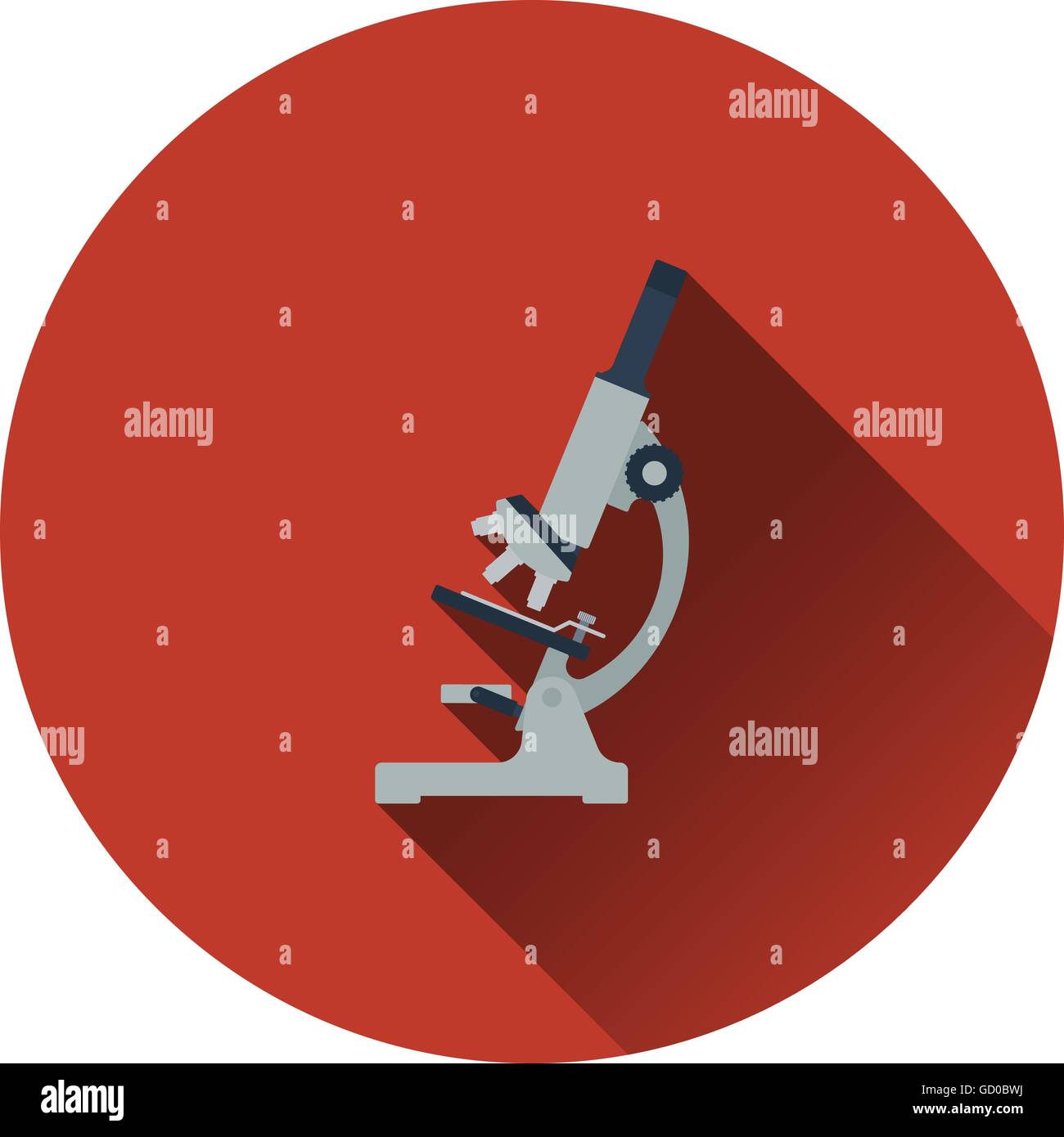 Icon of chemistry microscope. Flat color design. Vector illustration ...
