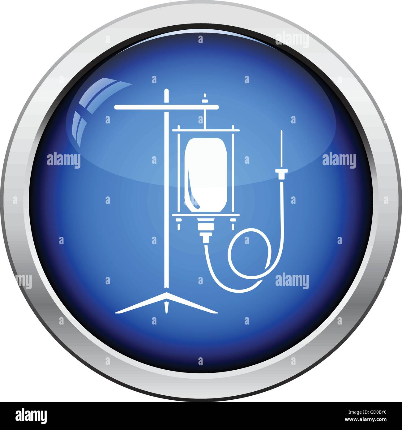 Drop counter icon. Glossy button design. Vector illustration Stock ...